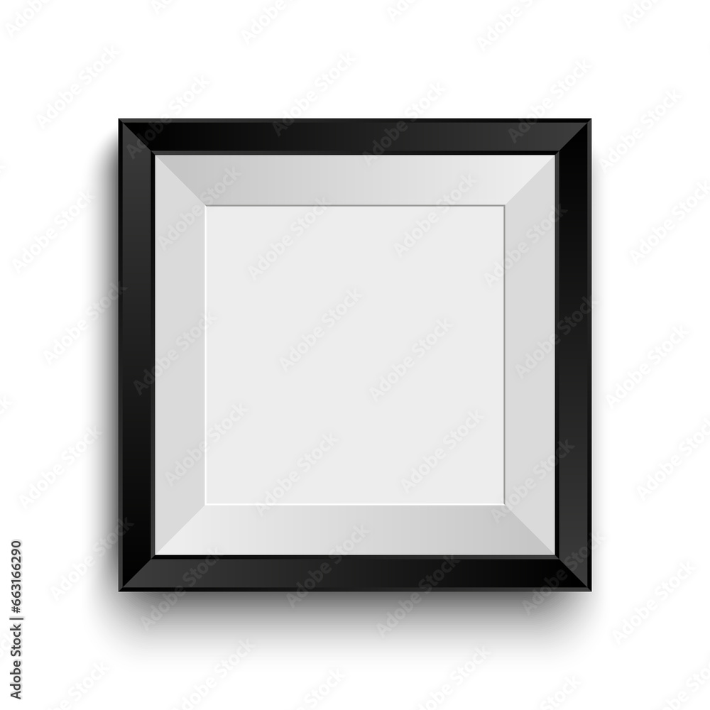 Realistic black frame for your picture or photo. Modern vector mockup ...