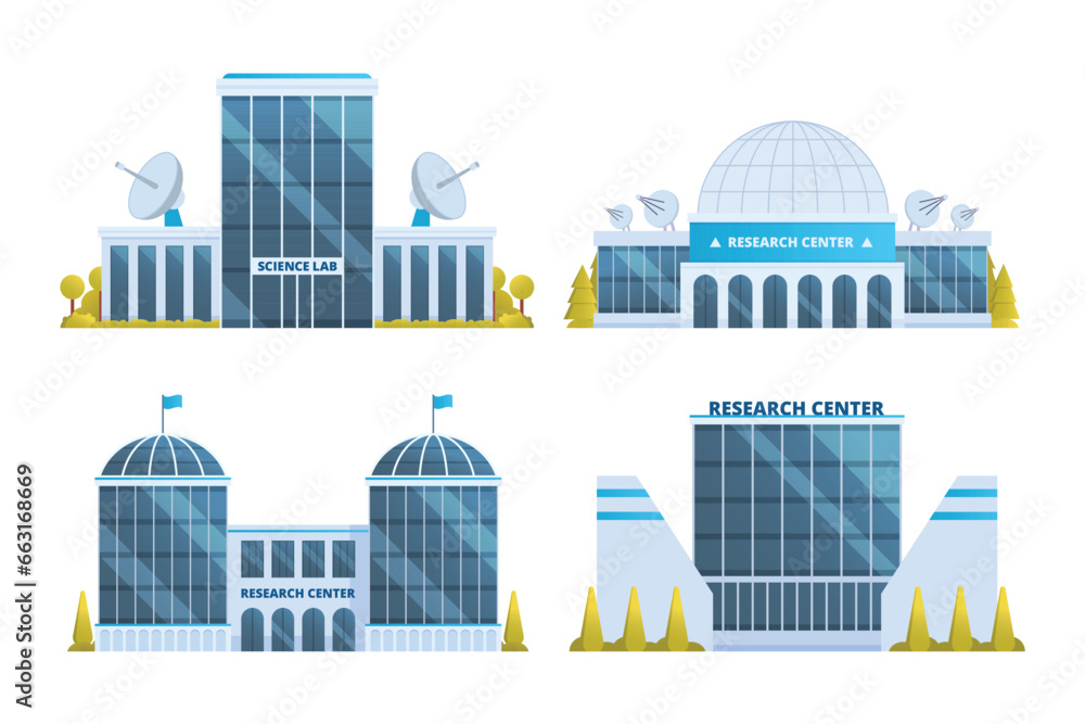 laboratory, research center or lab building vector illustration ...