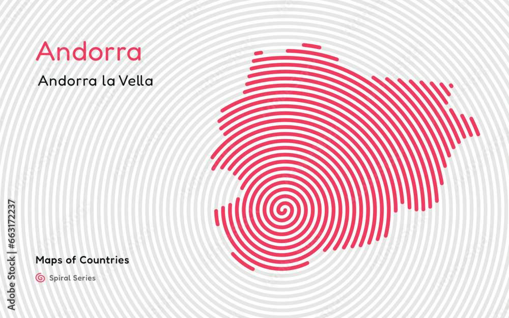 Creative map of Andorra Political map. Andorra la Vella. Capital. World ...