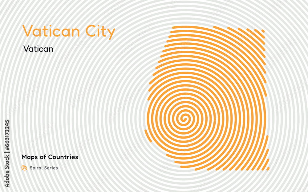 Creative map of Vatican City. Political map. Vatican. Capital. World ...