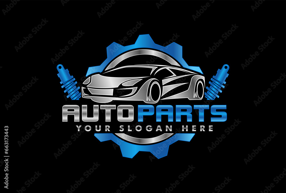 auto parts car service logo vector illustration template design ideas ...
