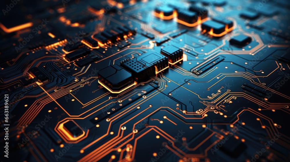 abstract tech background filled with a mesmerizing array of circuitry patterns, AI Generative ...