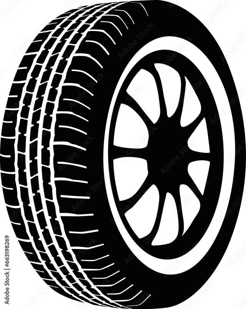 Tire SVG Cut File for Cricut and Silhouette, EPS ,Vector, PNG , JPEG ...