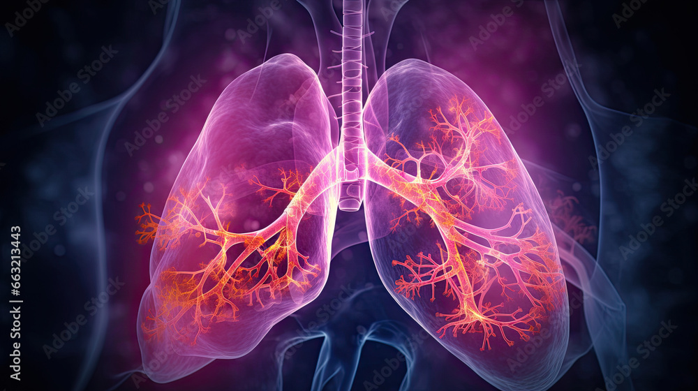 A male lung cancer biopsy respiratory system in x-ray. Stock ...