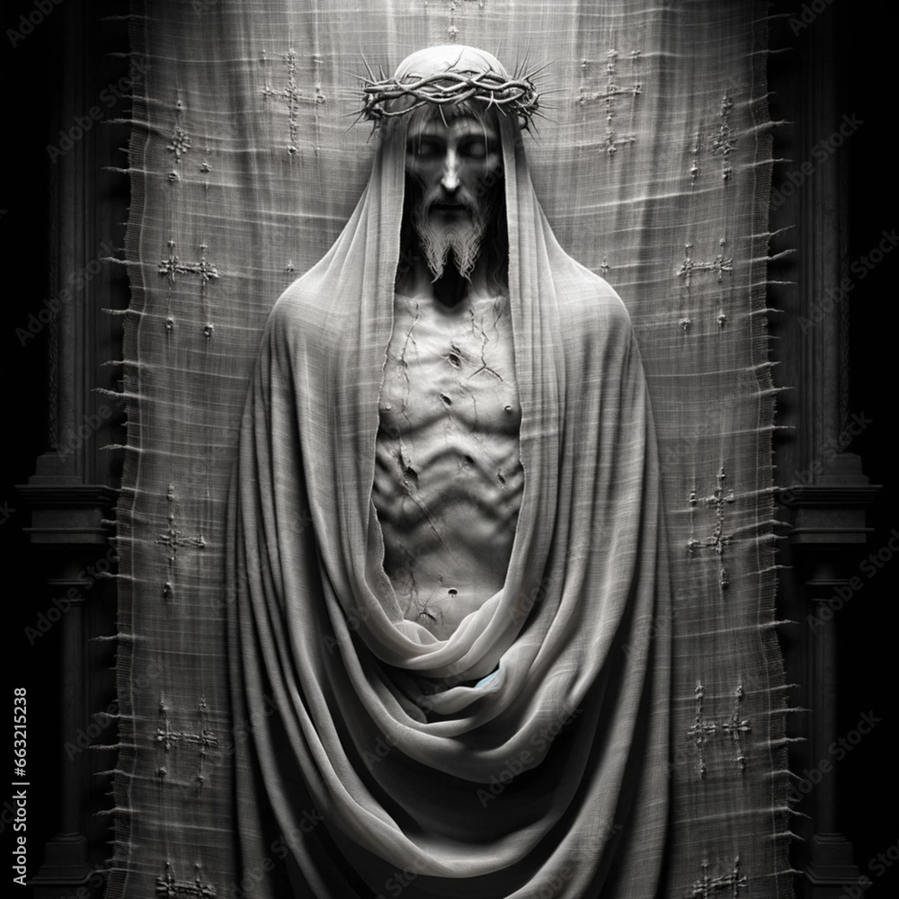 Radiant Mantle: The Resurrected Body of Christ Stock Illustration ...