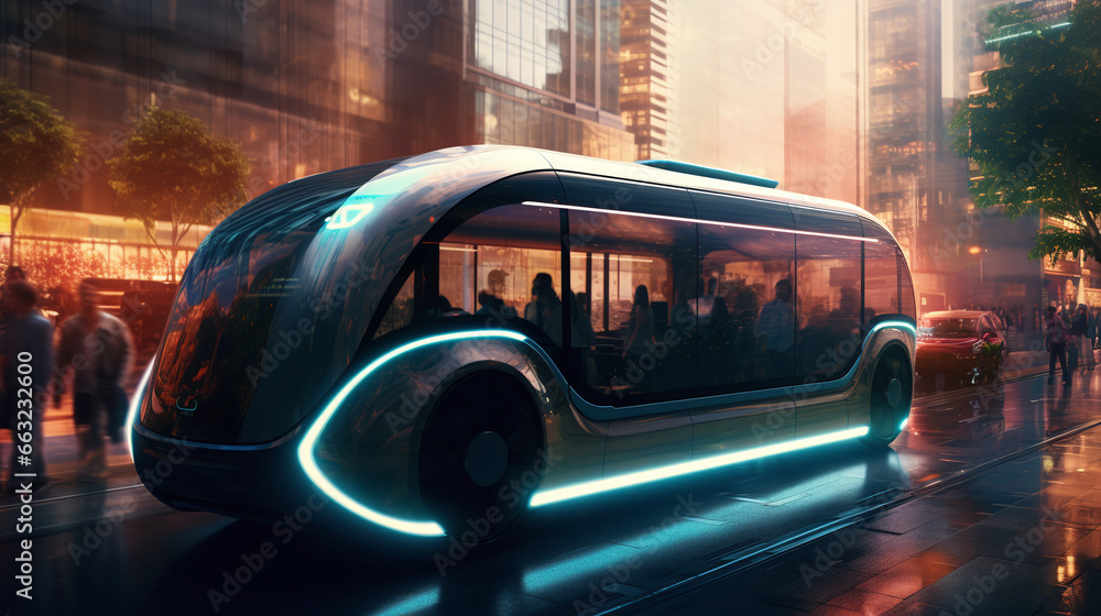 Futuristic public transport Electric Vehicles Modern Design - Electric ...