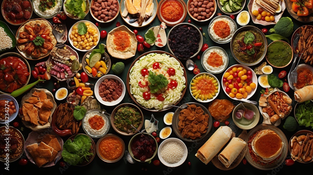 Arabian Food: Traditional Middle Eastern Lunch, Food that Muslims eat ...