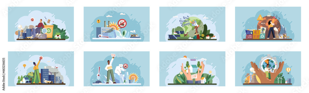 Climate change. Save the planet. Vector illustration Climate change ...