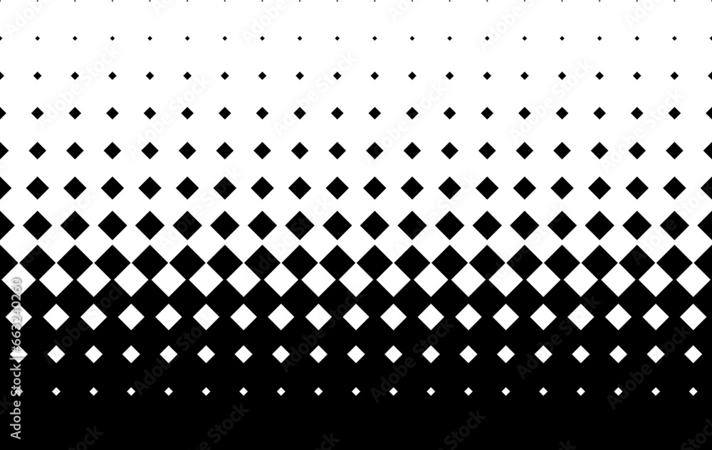 Diminishing squares in staggered order. Geometric pattern on a white ...