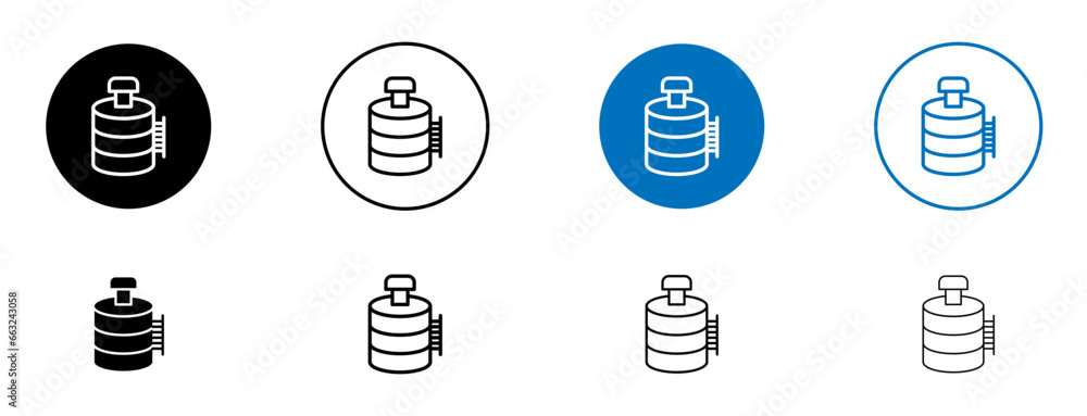 Water tank vector icon set. Water storage reservoir plastic tank icon ...