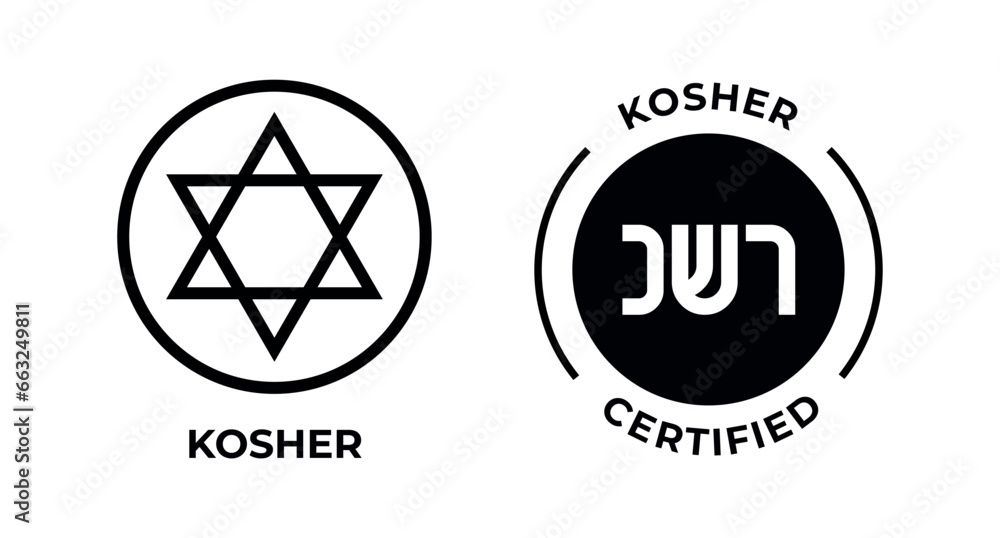 Kosher Certified symbols. International symbols of kosher food ...
