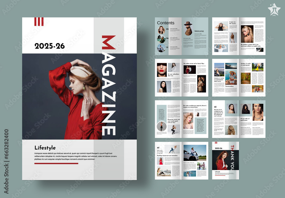Magazine Layout Stock Template | Adobe Stock