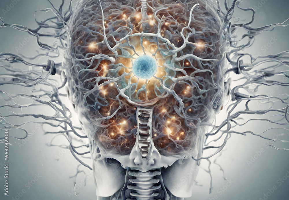 rain and Nervous System Signals Visualization, Neural Network Mapping ...