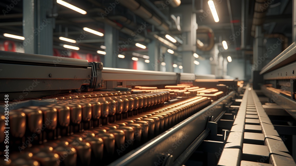 Rocket artillery ammunition industrial manufacturing process. Fast and ...