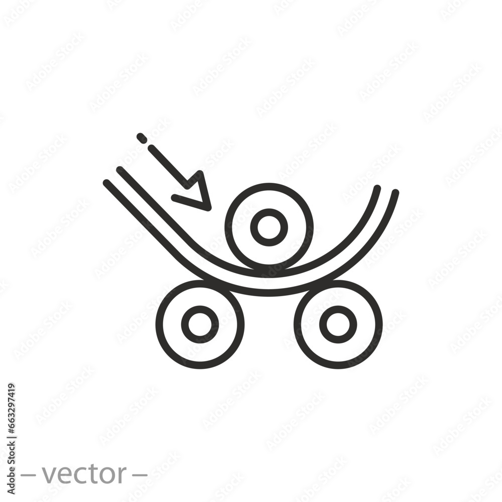 bending steel pipe on industrial machine, hydraulic bend tube, thin ...