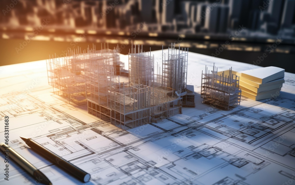 Project Map Construction Site Management Stock Photo | Adobe Stock