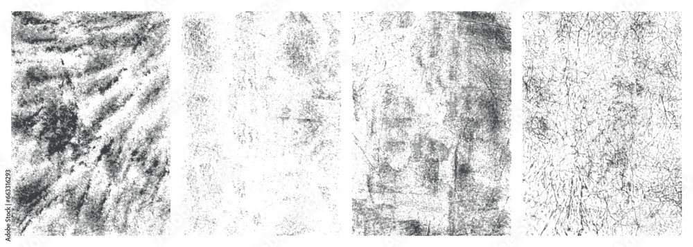 Grunge surface set textures monochrome Stock Vector | Adobe Stock