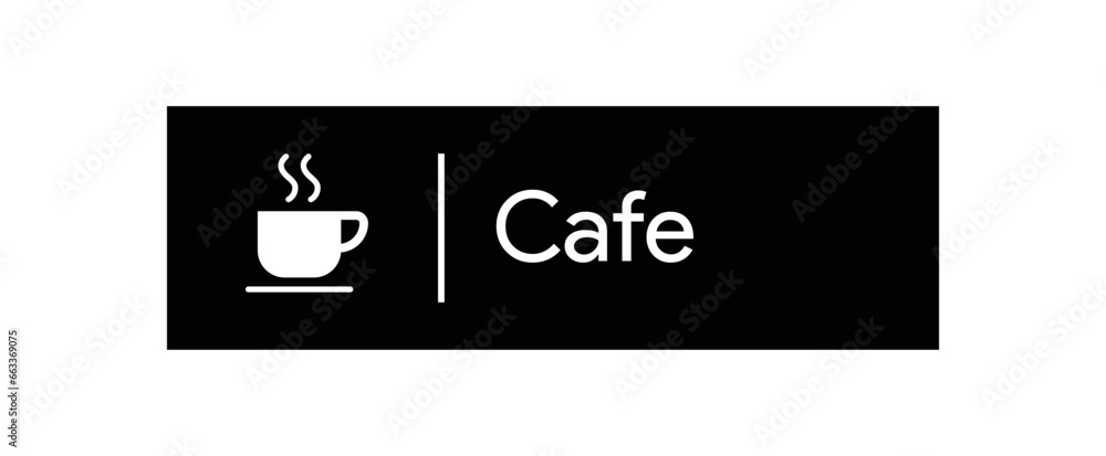 Cafe Restaurant Directional Wayfinding signage Stock Vector | Adobe Stock