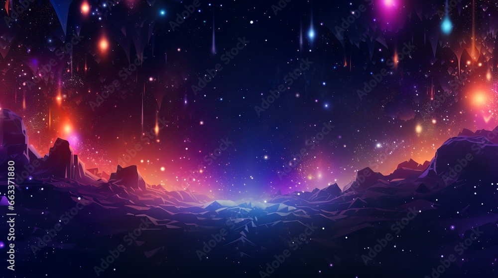 Cosmic starfield and planets sci-fi arcade wallpaper with stars and ...