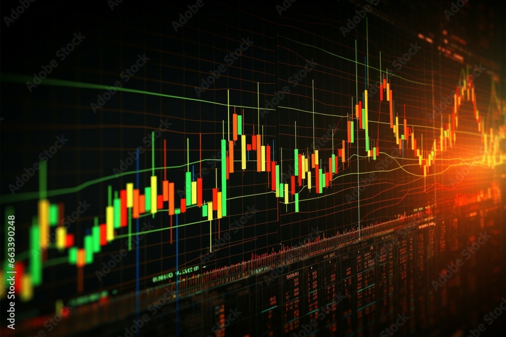 Stock market profit and loss chart, with a promising upward trend Stock ...