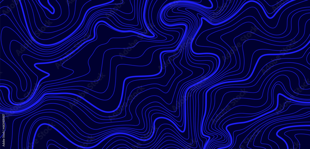 Topographic map texture. Blue radar. Abstract linear background. Vector ...