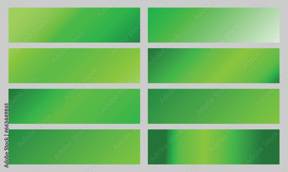Gradient Color Set green. Elegant green color gradient set collection ...