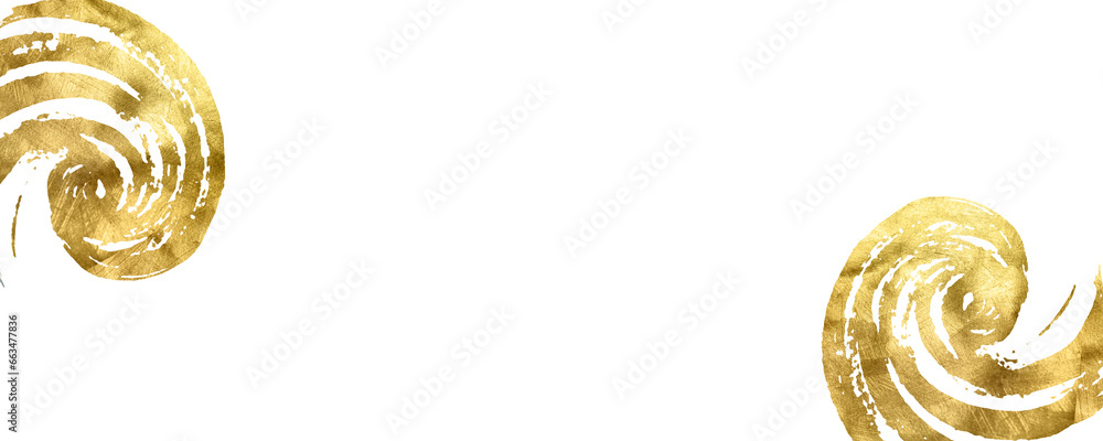 Gold sparkle splatter border . Gold Foil Frame shiny swirl. Gold brush ...