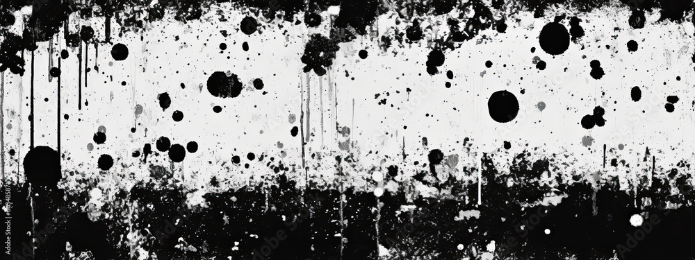 Vintage black and white grunge paint splatter and scratches texture ...