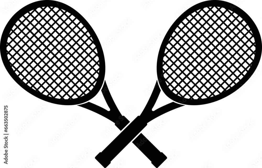 two crossed tennis Rackets Racket svg vector cutfile for cricket ...
