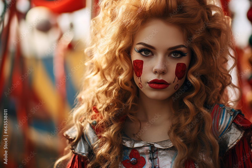 Circus round building with an arena and stands for spectators. an ...