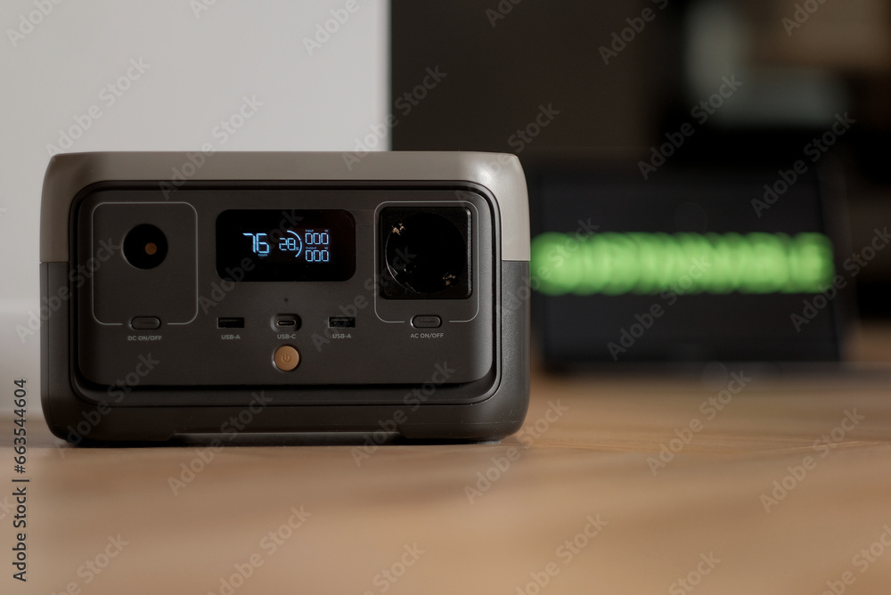 Modern rechargeable portable power charging station. Mobile power ...