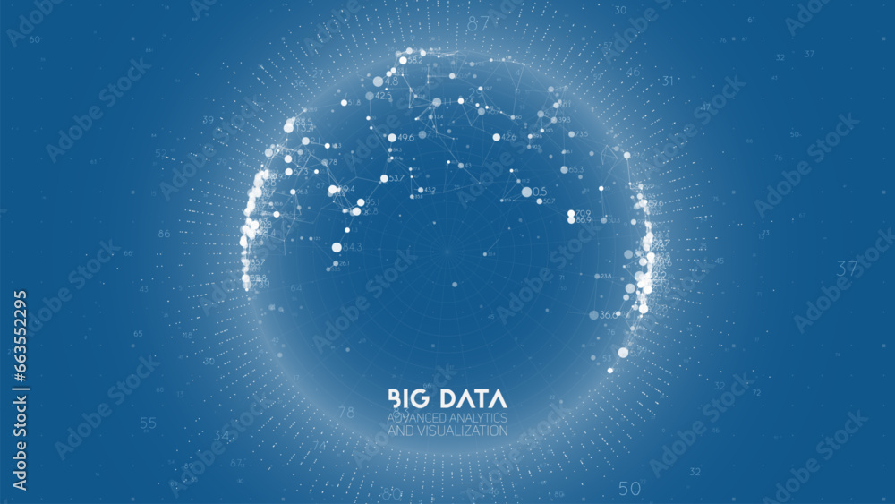 Big data visualization. Futuristic infographic. Information aesthetic ...