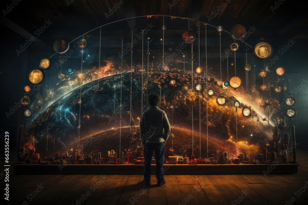 A timeline charting the divergence of historical events in parallel ...