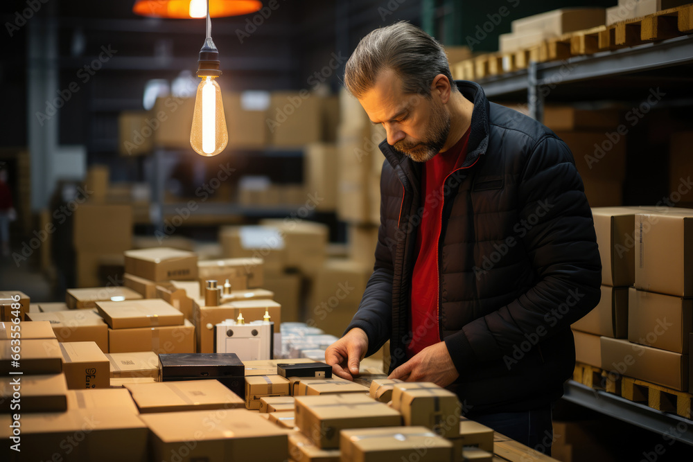 A quality control inspector inspecting products for defects to mitigate ...