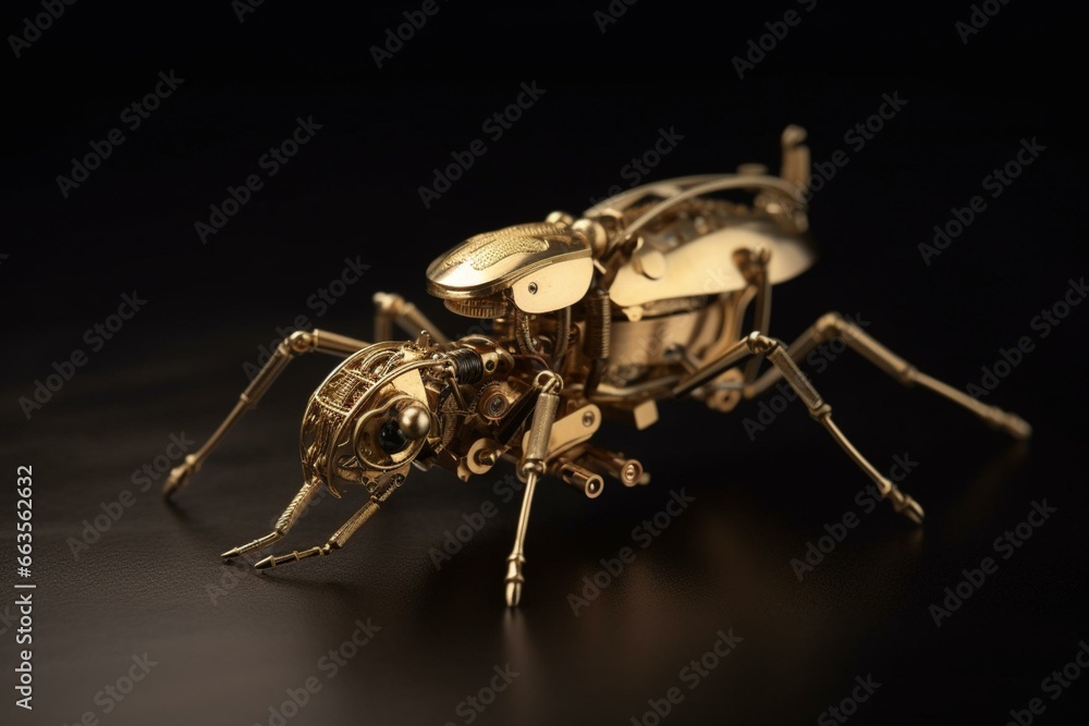 Tiny mechanical insect of superior craftsmanship with outstanding ...