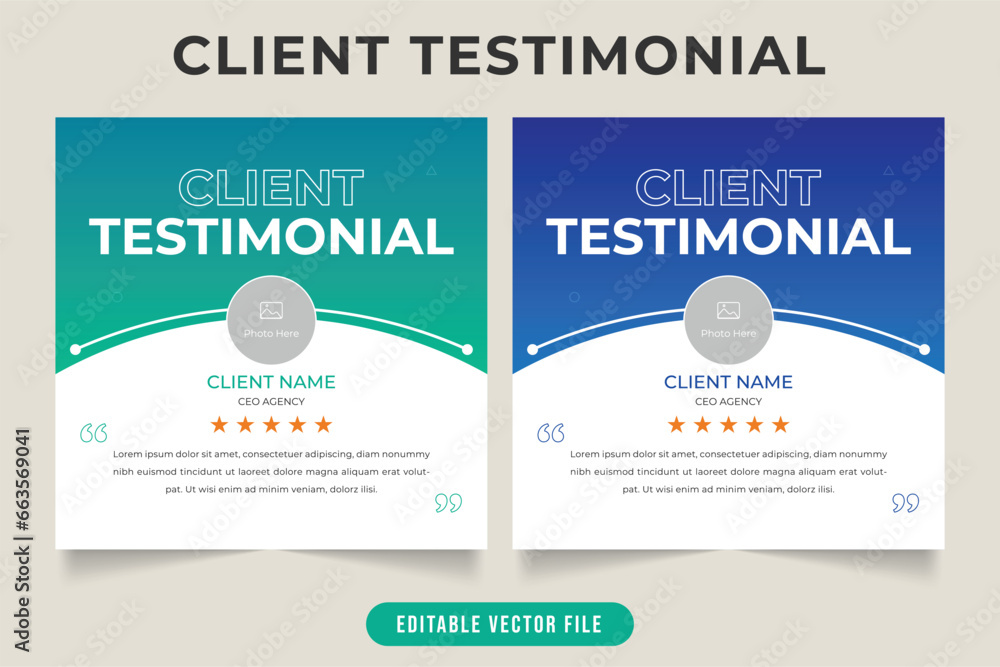 Client review and customer feedback template vector. Client testimonial ...