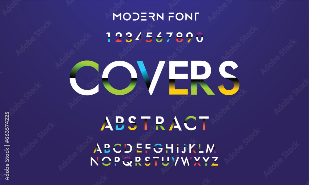 Modern Bold Font and Number. Typography urban style alphabet fonts for ...