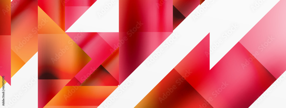 Captivating vector abstraction. Triangles interlock in mesmerizing ...