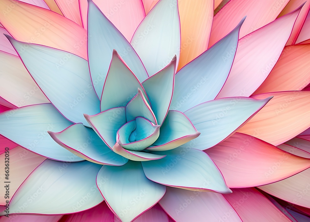Agave leaves in trendy pastel colors for design backgrounds. Stock ...