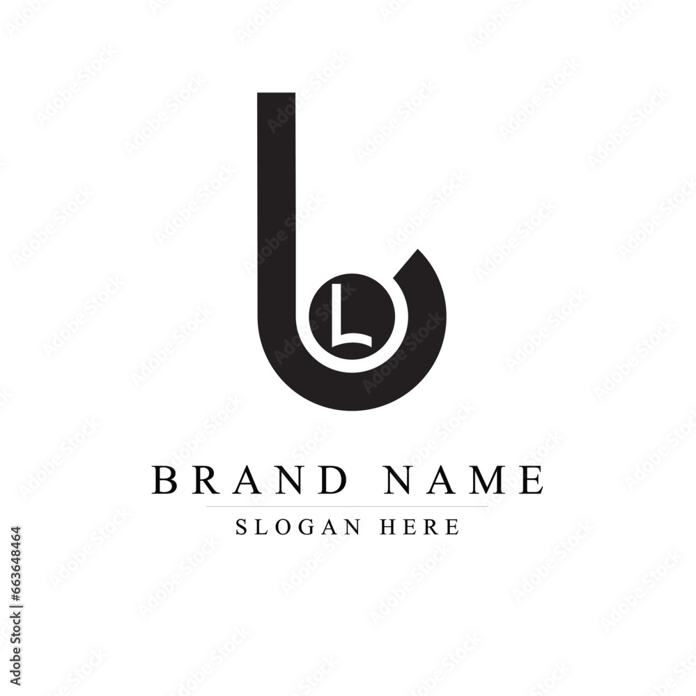 Logo design letter BL . Elegant modern. Vector template. Modern ...