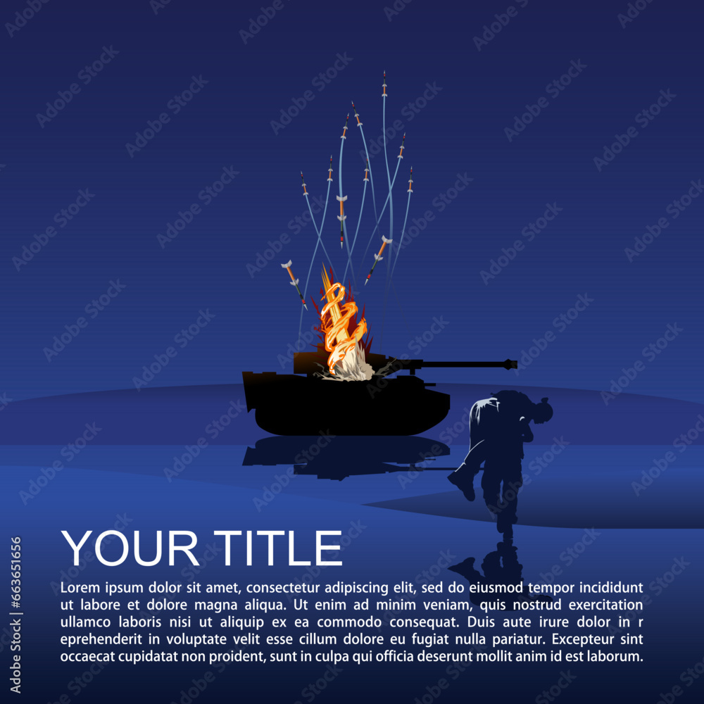 Vector illustration of the Israel-Hamas War. Conflict between Israel ...