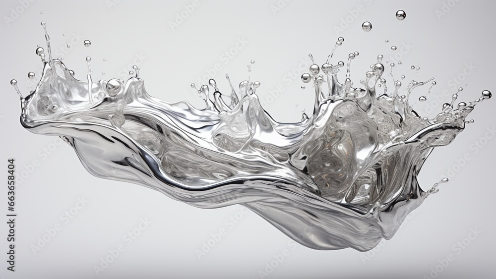 water splash isolated on white, isilver splash abstract background HD ...