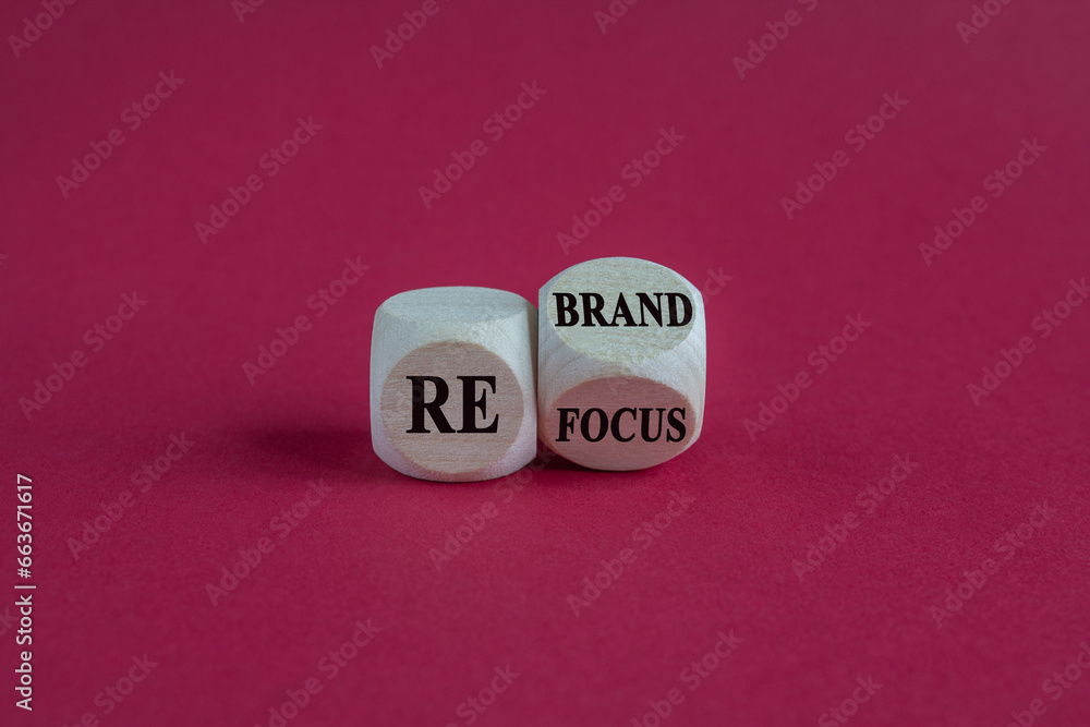Refocus and rebrand symbol. Turned a cube and changed the word refocus ...
