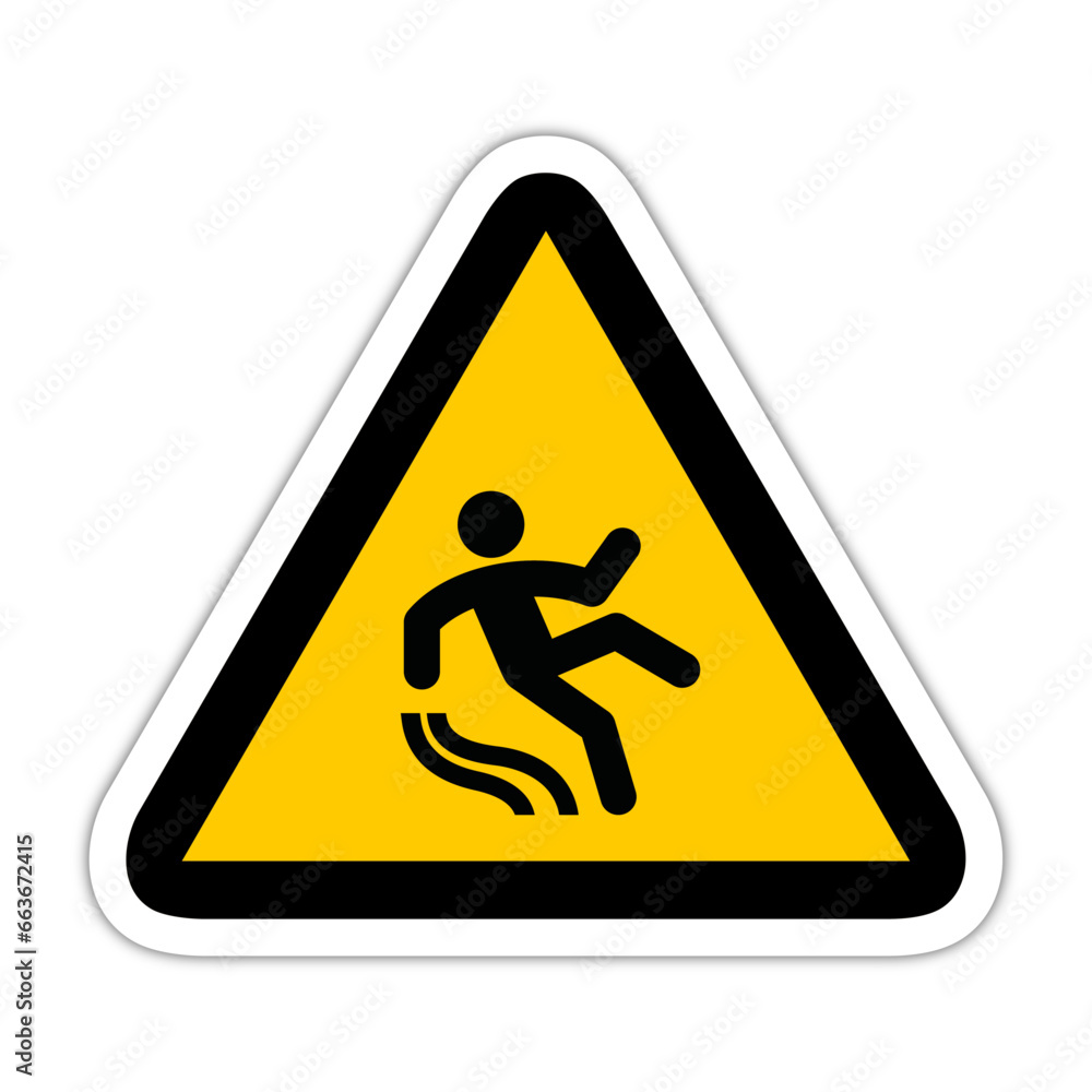 chute risque danger triangle jaune panneau signalisation danger relief ...