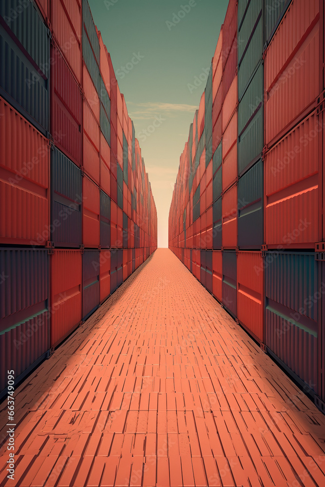 Shipping containers, abstract background Stock Illustration | Adobe Stock