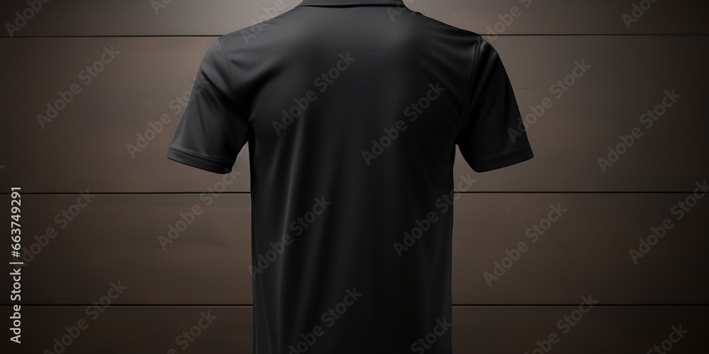 Front and Back View of Black Polo Shirt For Design Mock Up Stock Photo ...