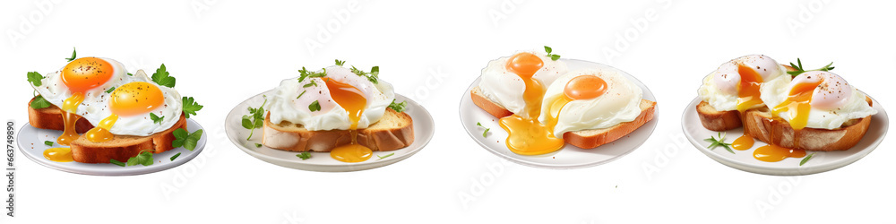 Poached Eggs clipart collection, vector, icons isolated on transparent ...