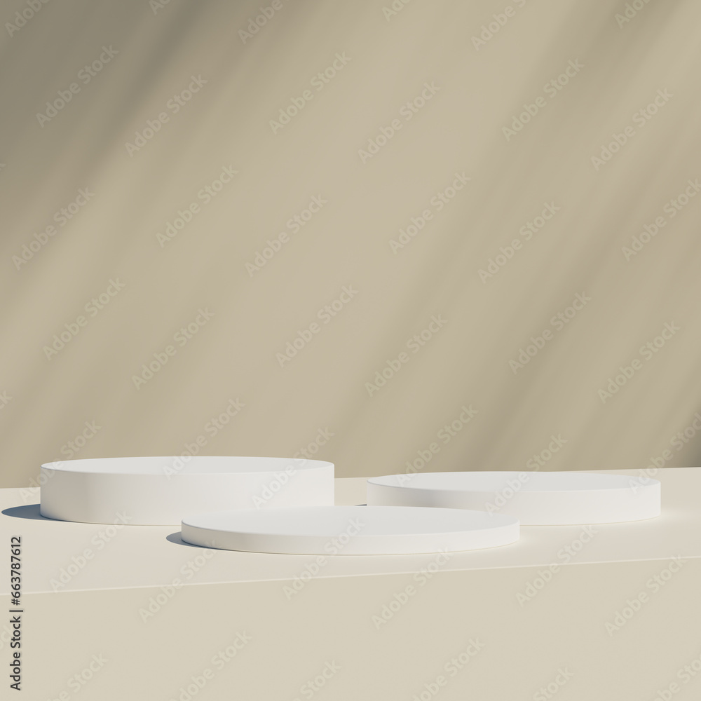 Empty round podium, modern pedestal and platform, stand stage, cylinder ...