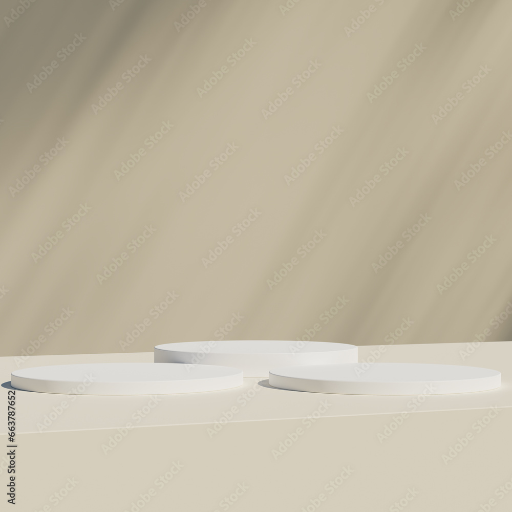 Empty round podium, modern pedestal and platform, stand stage, cylinder ...