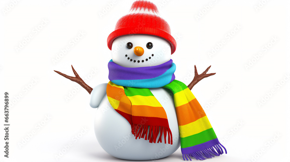 Diverse snowmen proudly display Pride colours, spreading warmth and ...